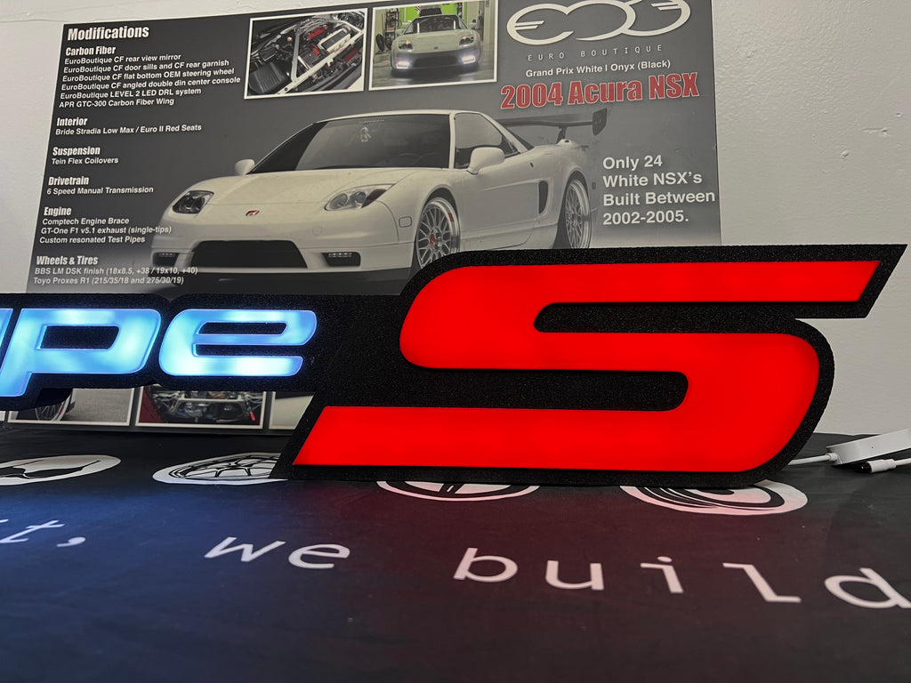 Acura Type-S Digital Garage LED Art Sign for NSX Integra TLX ...