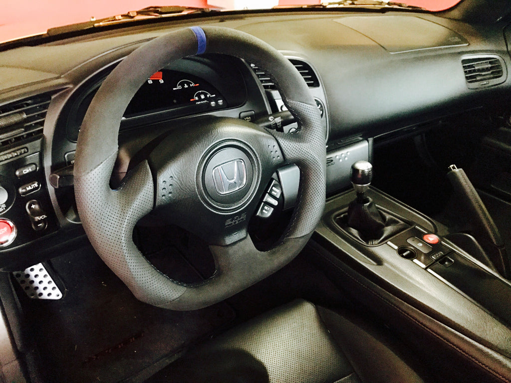 s2000 Flat Bottom Sport Leather / Alcantara Steering Wheel ...