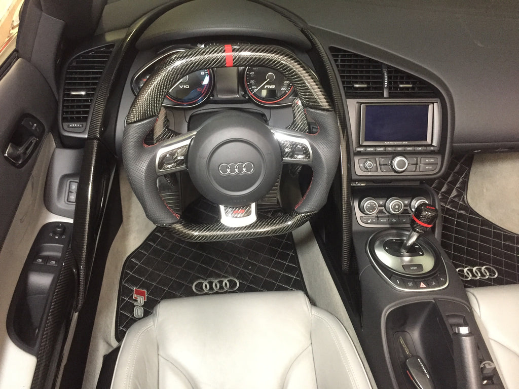 Audi R8 Carbon Fiber Shift Knob for 6MT or Paddle Shift S-Tronic R-tro ...