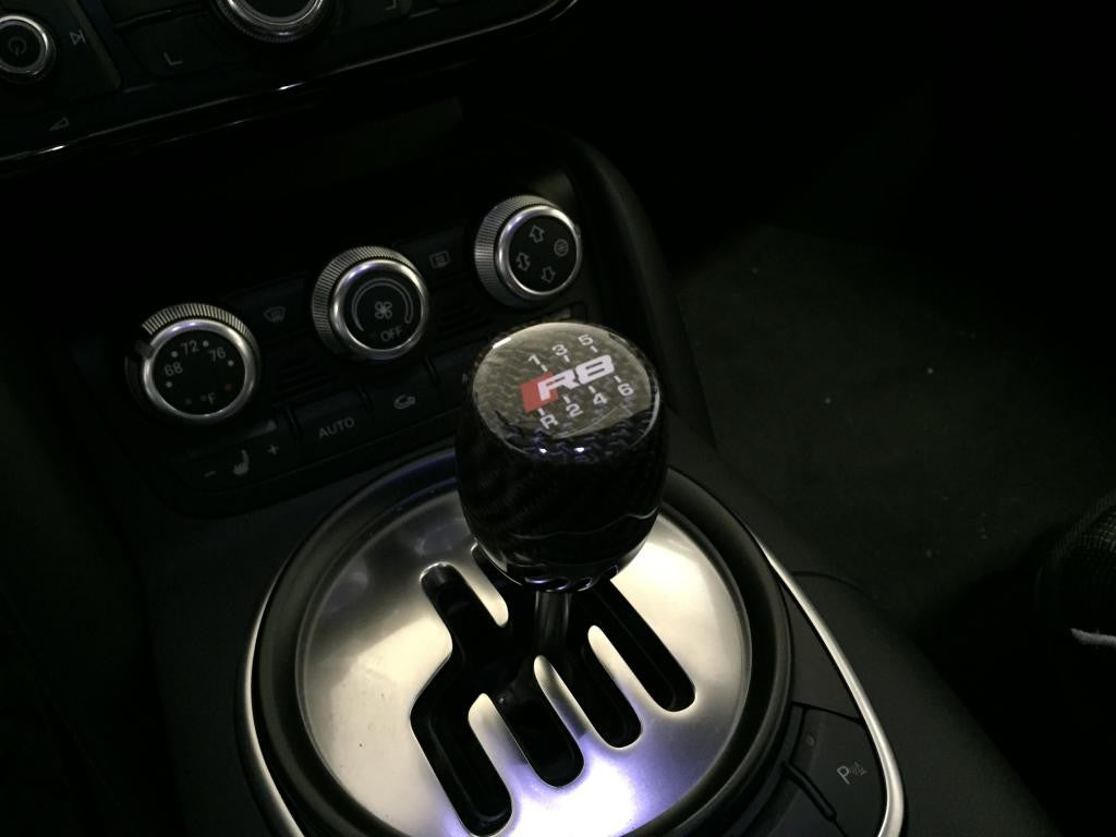 Audi R8 Carbon Fiber Shift Knob for 6MT or Paddle Shift S-Tronic R-tro ...