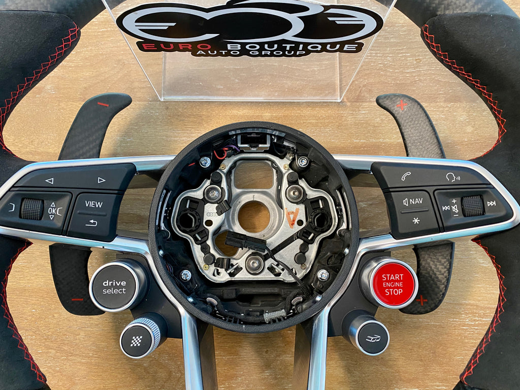 2017+ Gen2 Audi R8 Carbon Fiber OEM Flat Bottom Upgraded Premium Steer ...