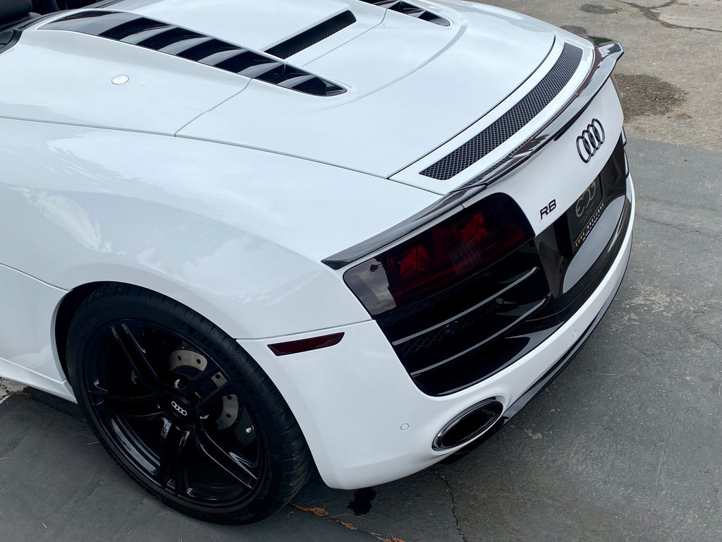 Audi R8 Gen-1 Carbon Fiber 3-Piece Duckbill Trunk Lip Spoiler for SPYD ...