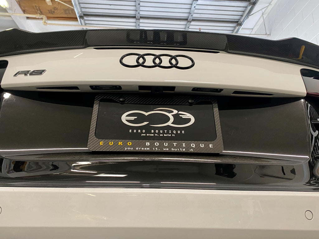 Audi R8 Gen-1 Carbon Fiber 3-Piece Duckbill Trunk Lip Spoiler for SPYD ...