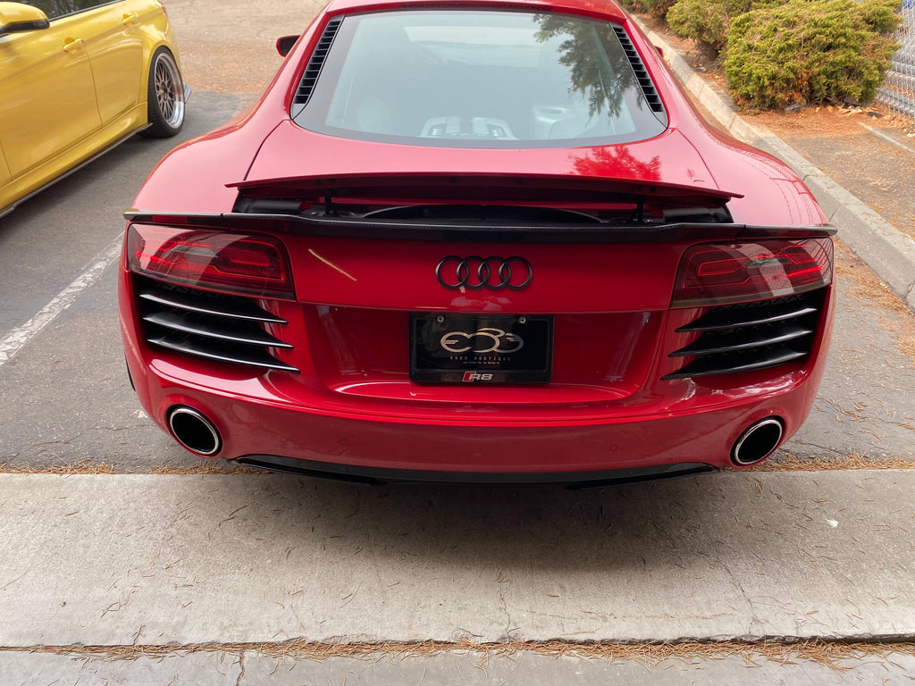 Audi R8 Gen-1 Carbon Fiber 3-Piece Duckbill Trunk Lip Spoiler for COUP ...