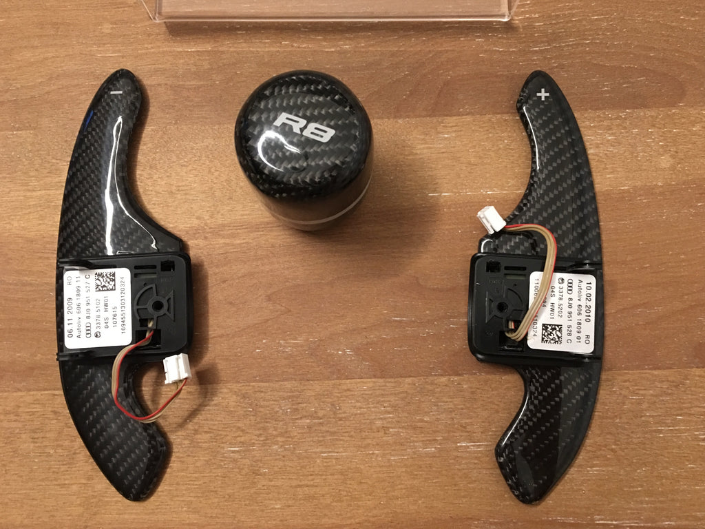 Audi R8 Carbon Fiber Shift Knob for 6MT or Paddle Shift S-Tronic R-tro ...