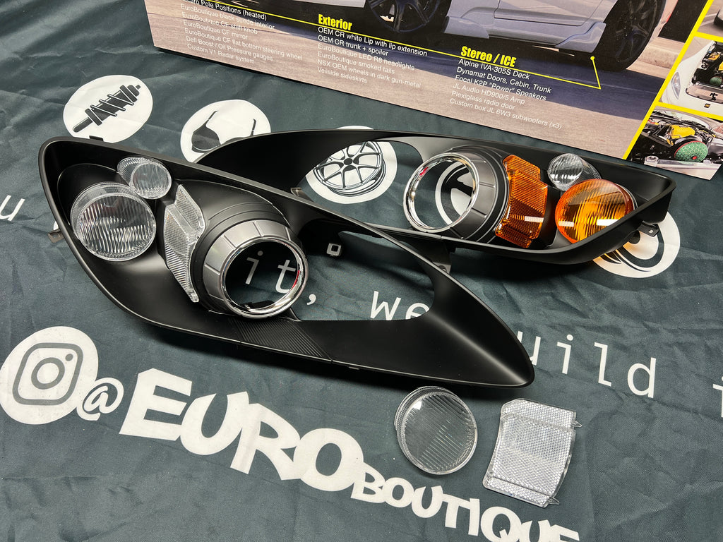 s2000 OEM AP2 headlights housings with clear diffusers – EuroBoutique.us