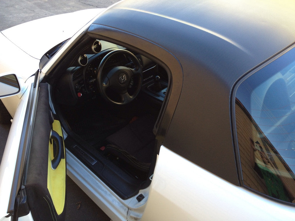 s2000 OEM Hardtop wrapped in CF Vinyl – EuroBoutique.us