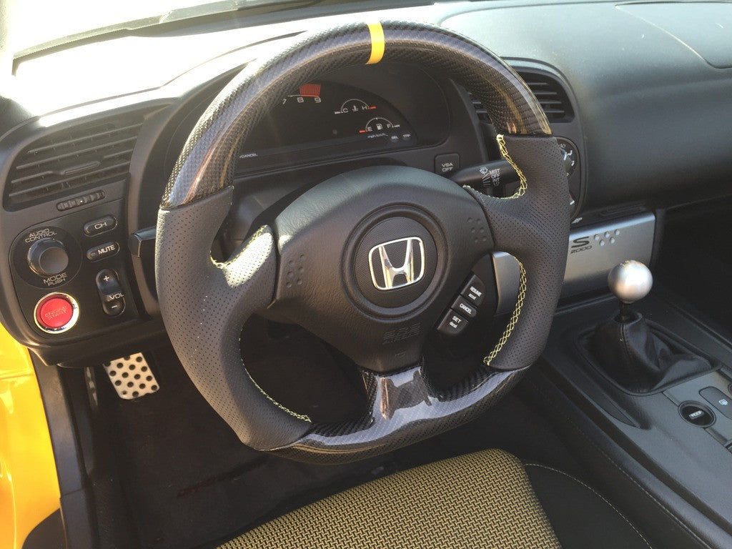 s2000 Flat Bottom Carbon Fiber Steering Wheel – EuroBoutique.us